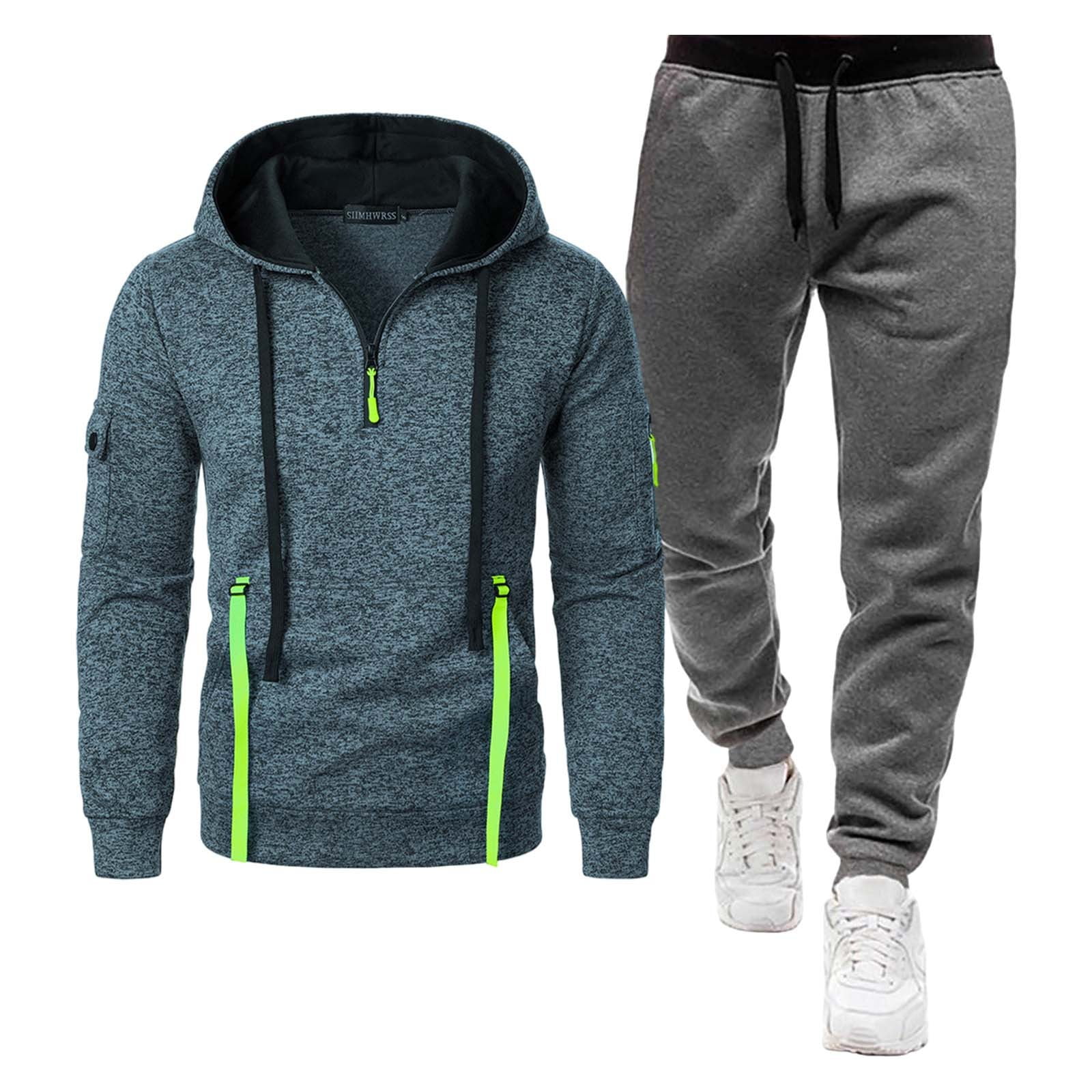 Brondbend Men Sweatsuits Sets Men Track Suits 2 Piece Set Long Sleeve ...