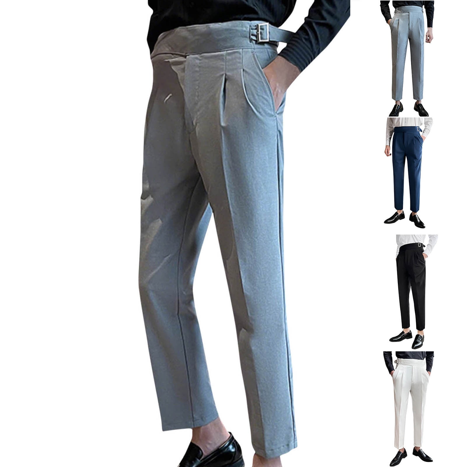 Brondbend Men's Big and Tall Dress Pants Straight Pants for Men ...