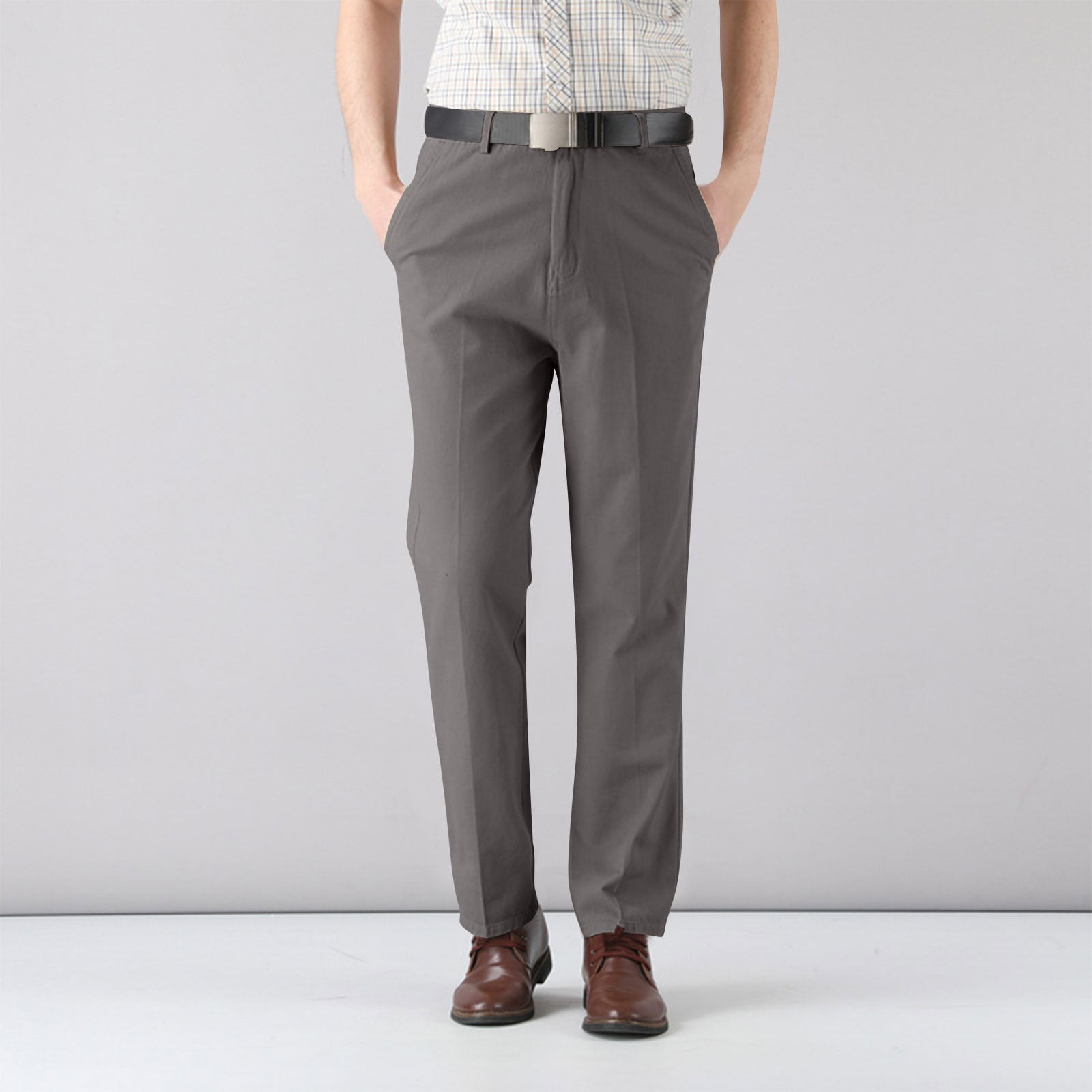 Brondbend Mens Slim Work Pants Comfortable Work Pants Men Straight Leg ...