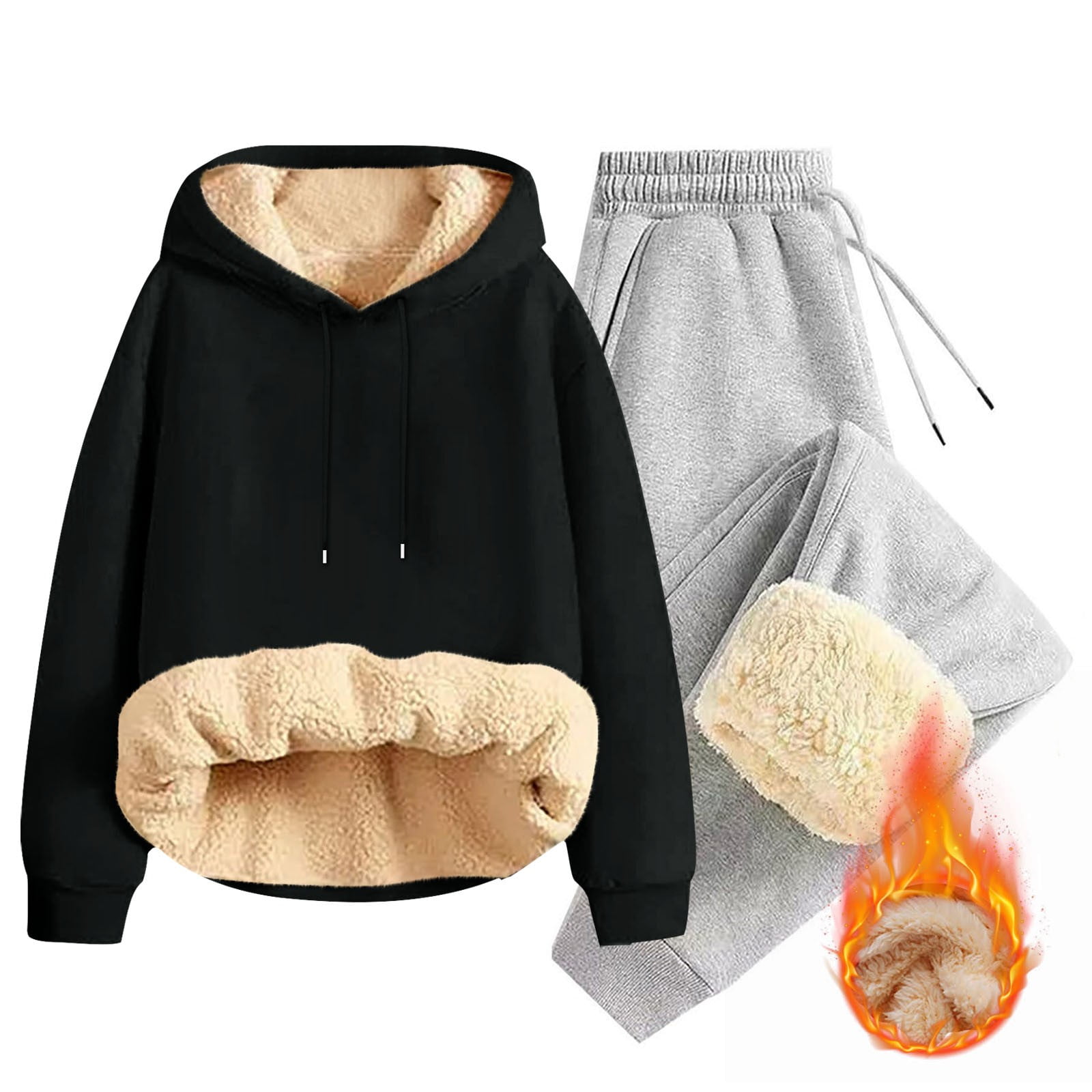 Brondbend Mens Two Piece Sweatsuit Set Mens Jogging Suits Velvet ...