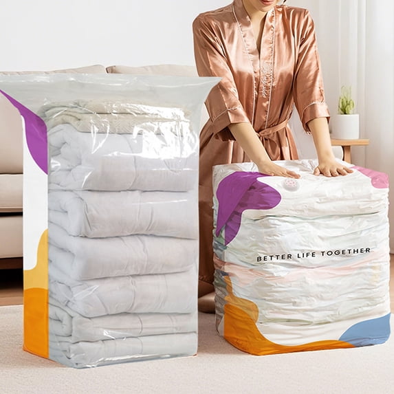 Brondbend No Pump Vacuum Storage Bags PA+PE Composite Reusable Space ...