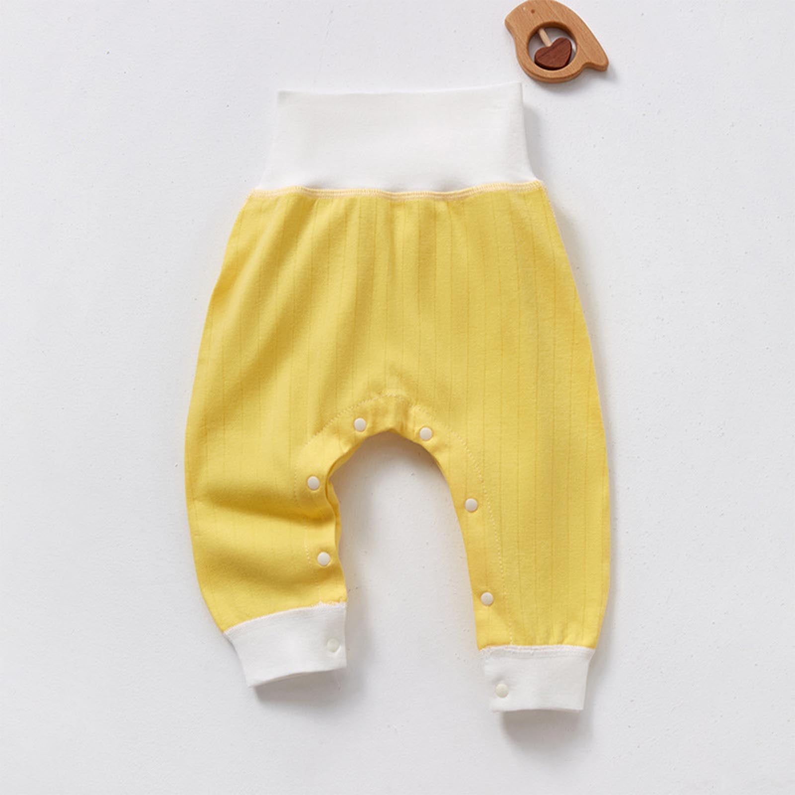 Brondbend Pants for Babies High Waisted Pants Unisex Infant Snap Button ...