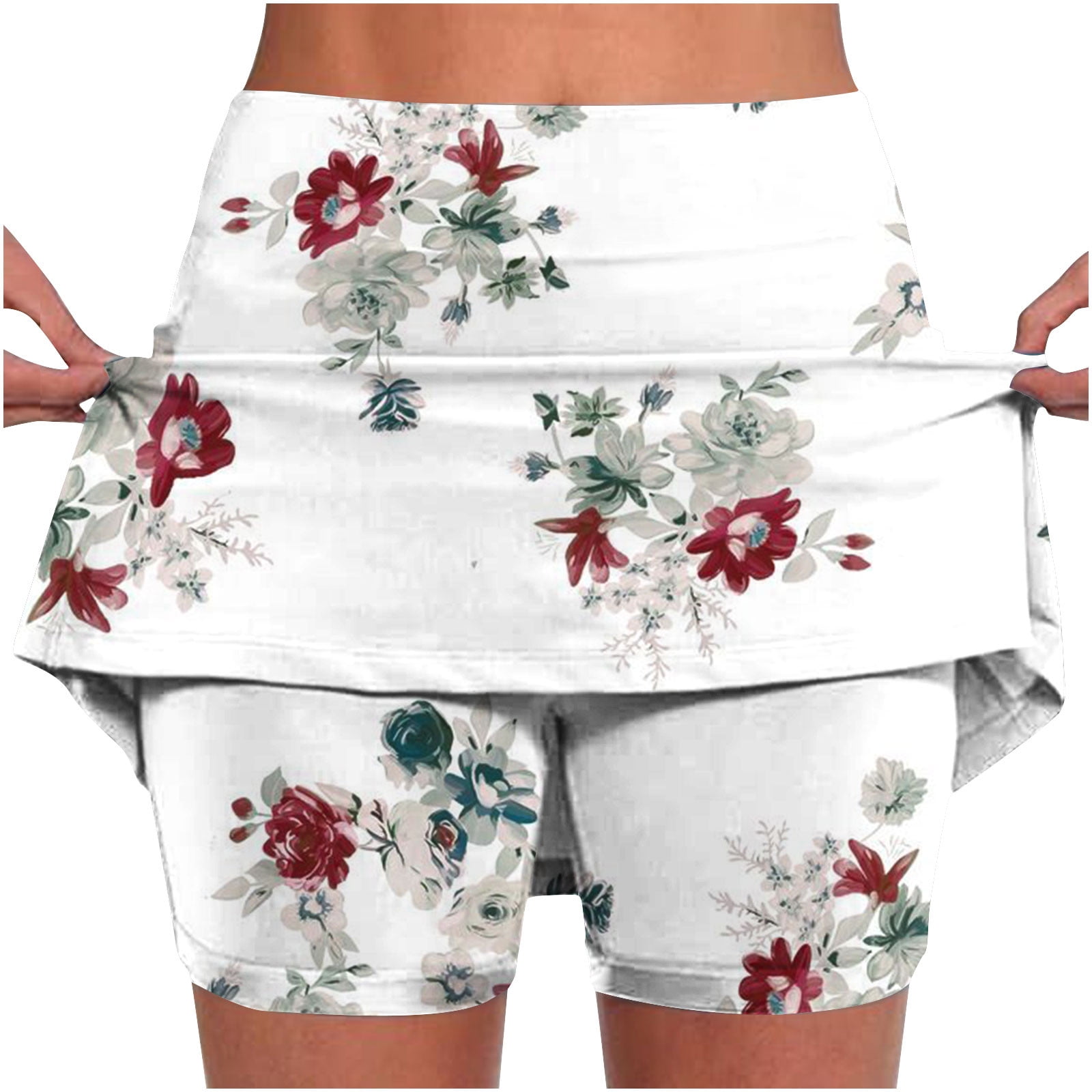 Brondbend Plus Size Shorts For Women High Waist Printed Shorts With ...