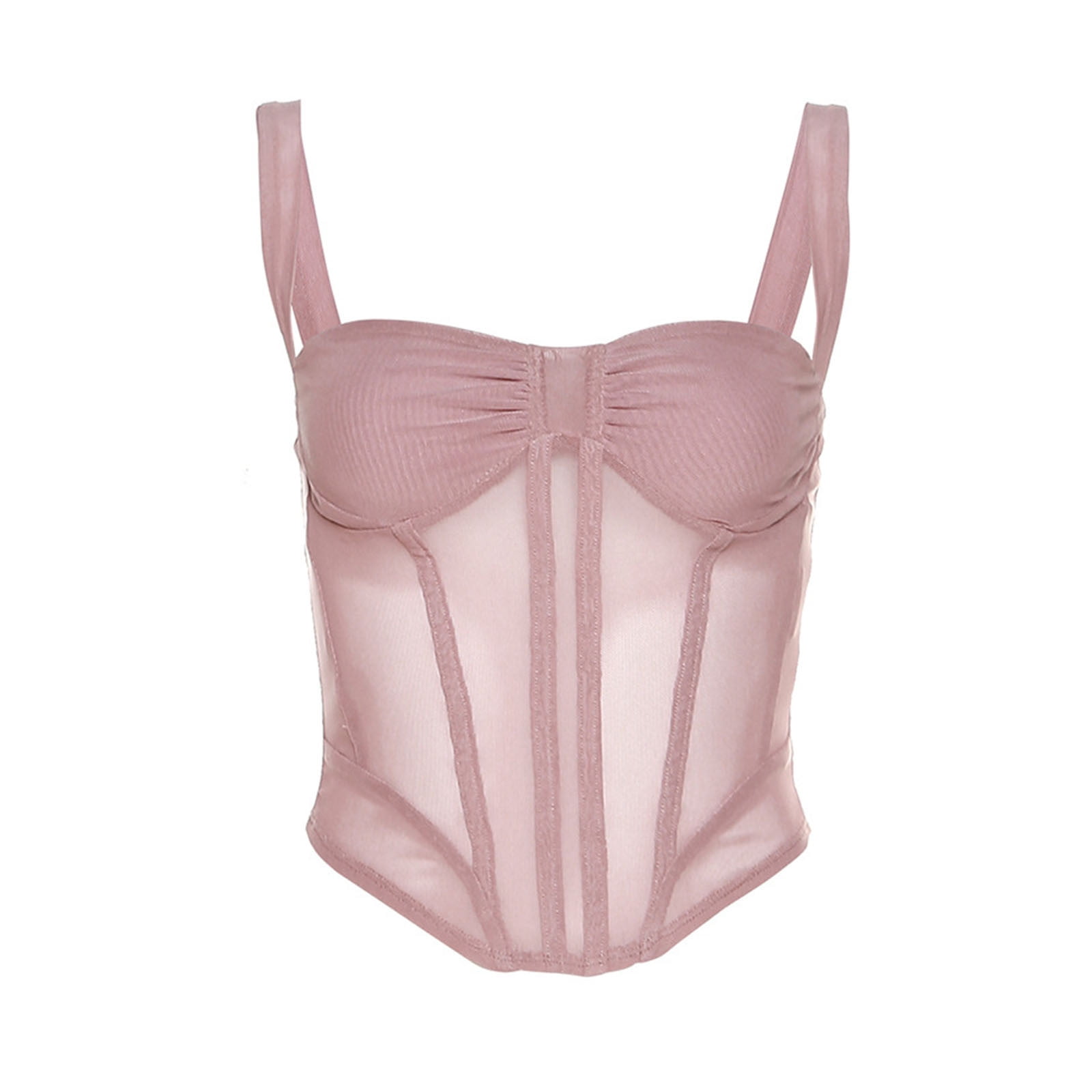 Brondbend Plus Size Tops for Women Crew Neck Sleeveless Solid Color Comfy Tanks Slip Sexy Lace ...