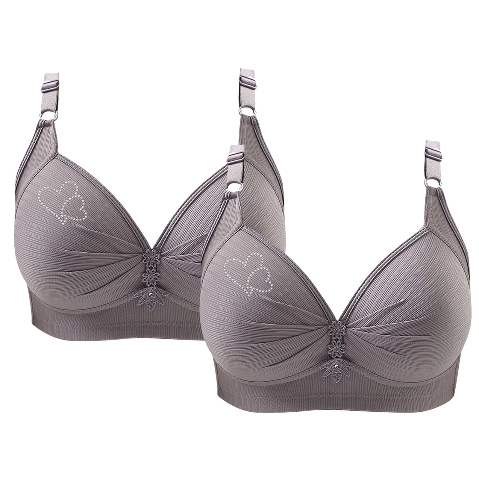 Brondbend Racerback Bras for Women 2pcs Push Up Wireless Full Coverage ...
