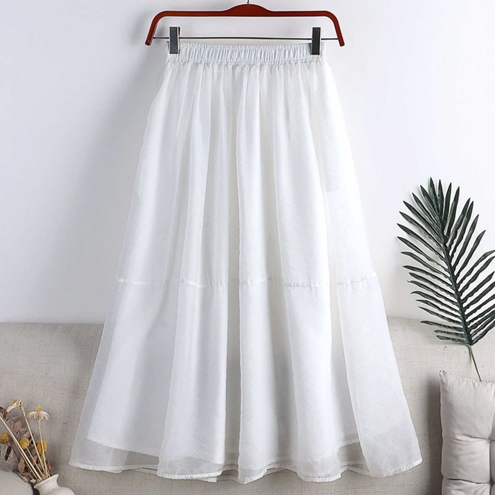 Brondbend Skirts for Women Trendy Summer Midi Skirt Solid Color High ...