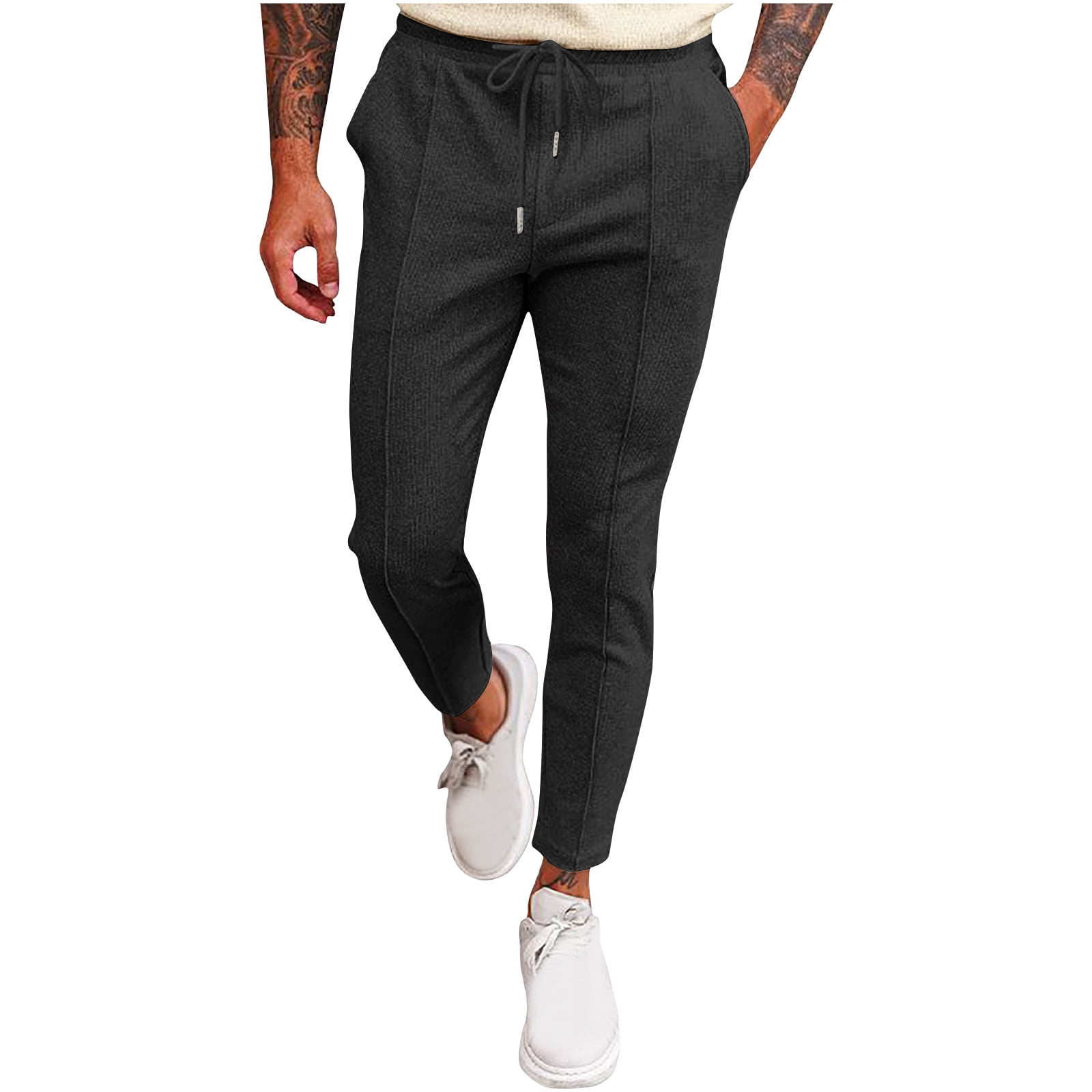 Brondbend Sweat Pants for Mens Jogging Pants Men Pocket Lace-up Workout ...