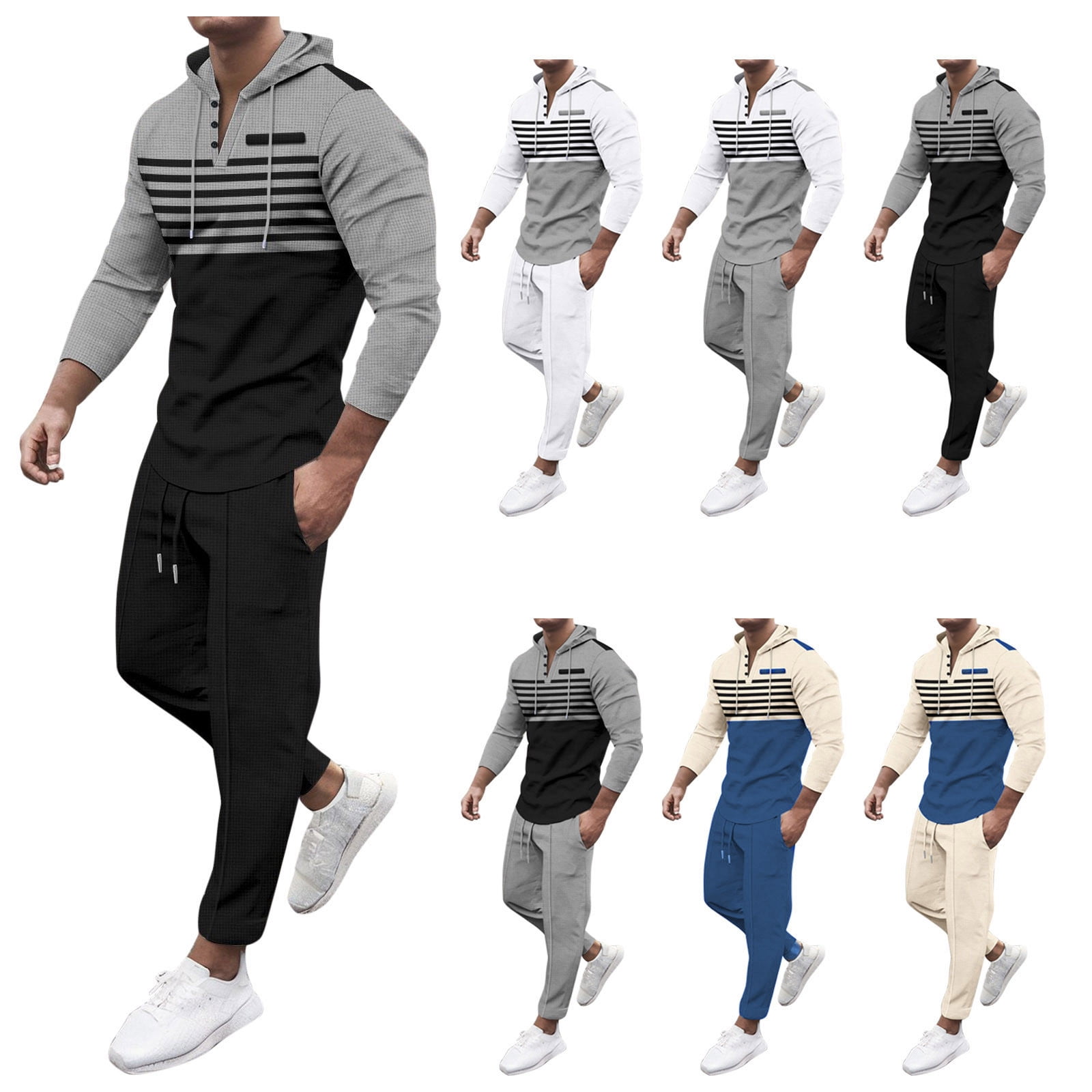 Brondbend Track Suits for Men Set Jogging Suits for Men Hooded Long ...