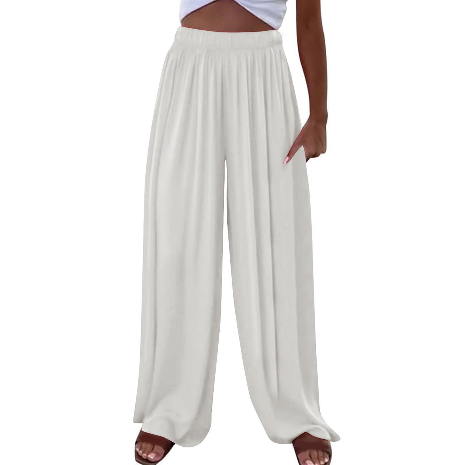 Brondbend Wide Leg Trousers Women Extra Wide Leg Pants for Women Solid ...