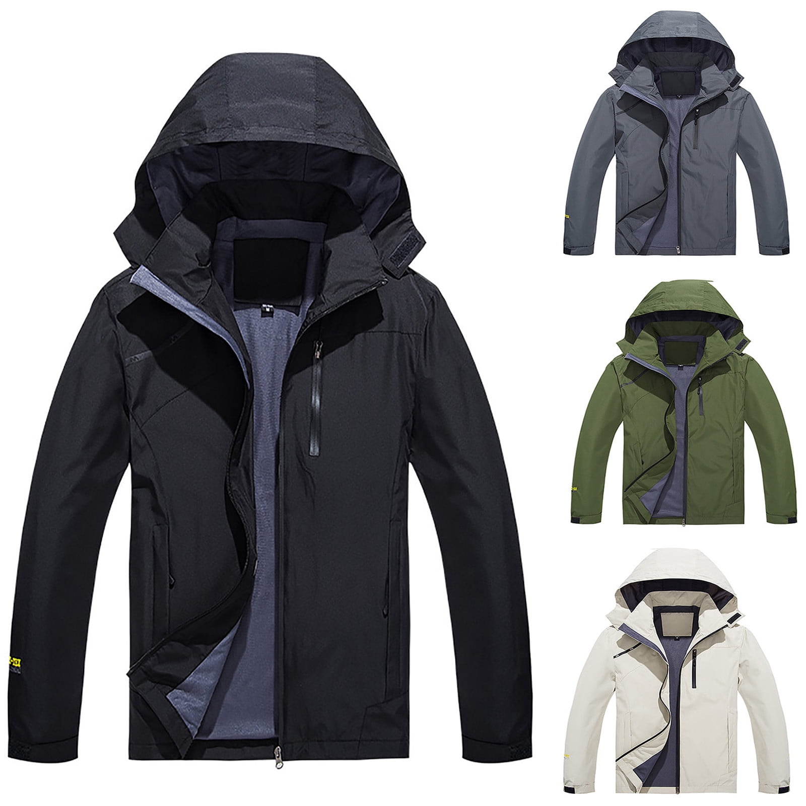Brondbend Winter Coats for Men Men’s Jackets Hooded Long Sleeved Zipper ...