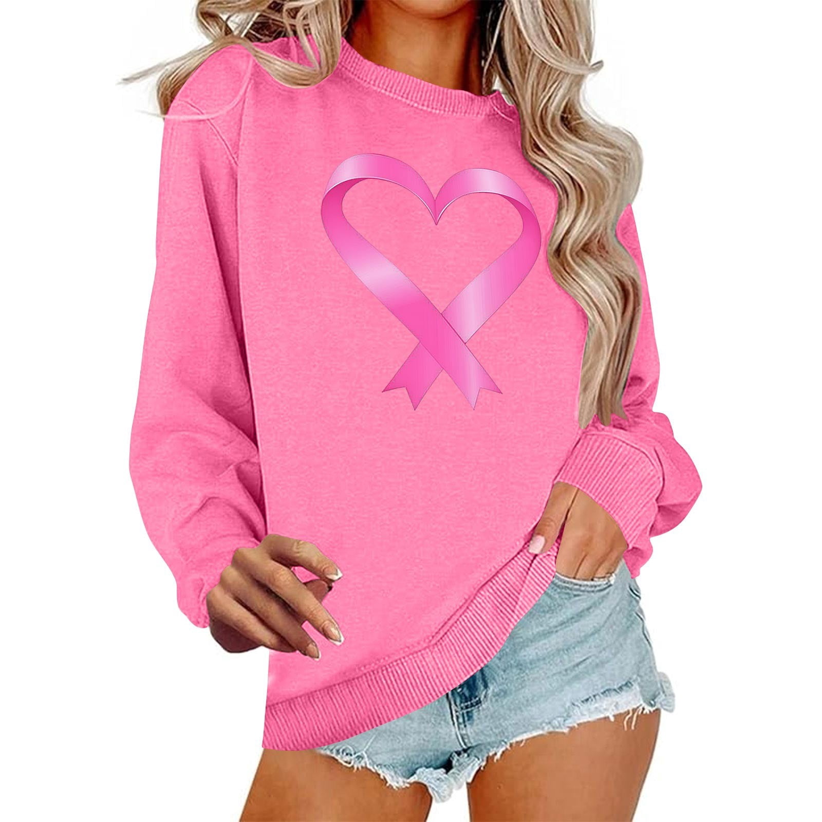 Brondbend Womans Sweatshirts Womens Pull over Crewneck Long Sleeved Top ...