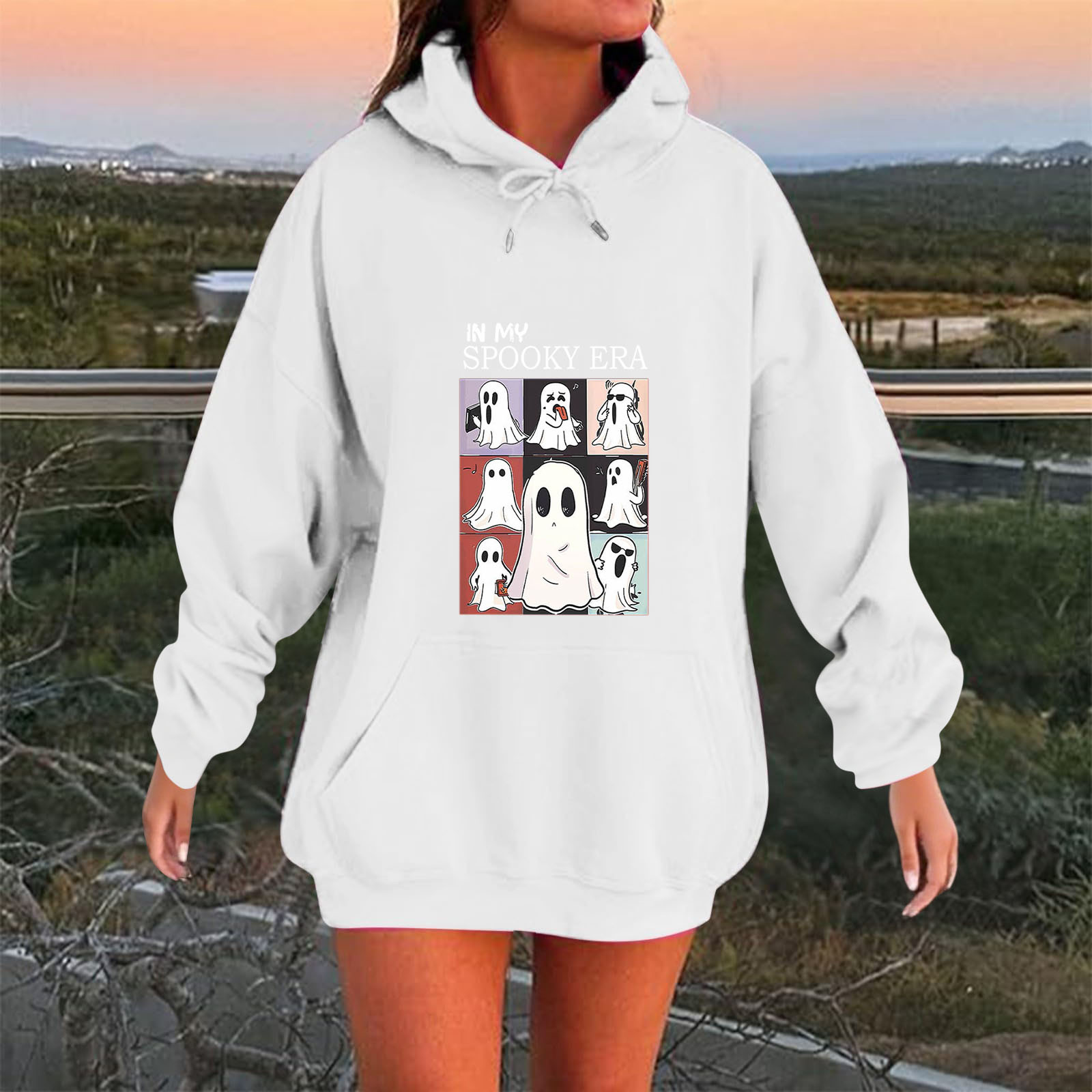 Brondbend Women Hoodies Womens Pullovers Long Sleeved Drawstring Pocket ...