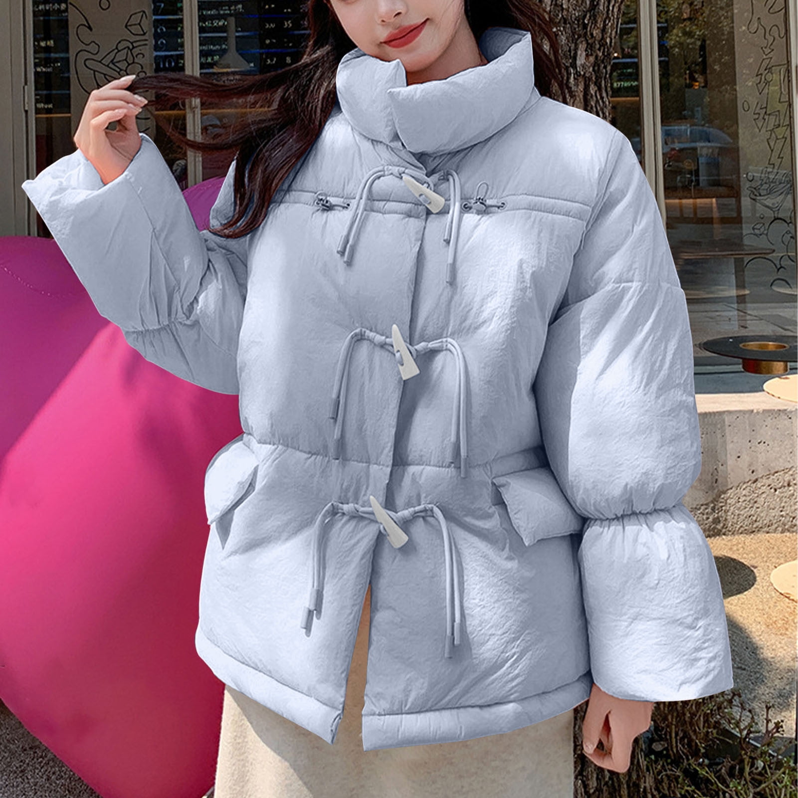 Brondbend Women's Winter Jacket Puffer Coat for Women High Neck Long ...