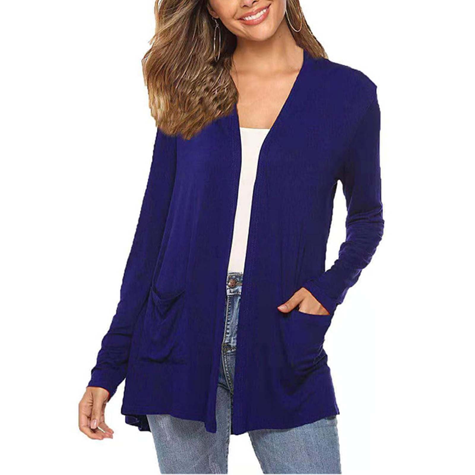 Brondbend Womens Cardigan Sweaters Women's Coats Casual Solid Color ...