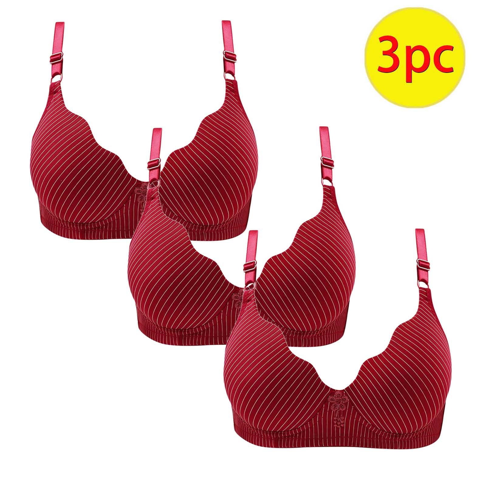 Brondbend Womens Sports Bras 3pcs Push Up No Underwire Seamless Lift ...