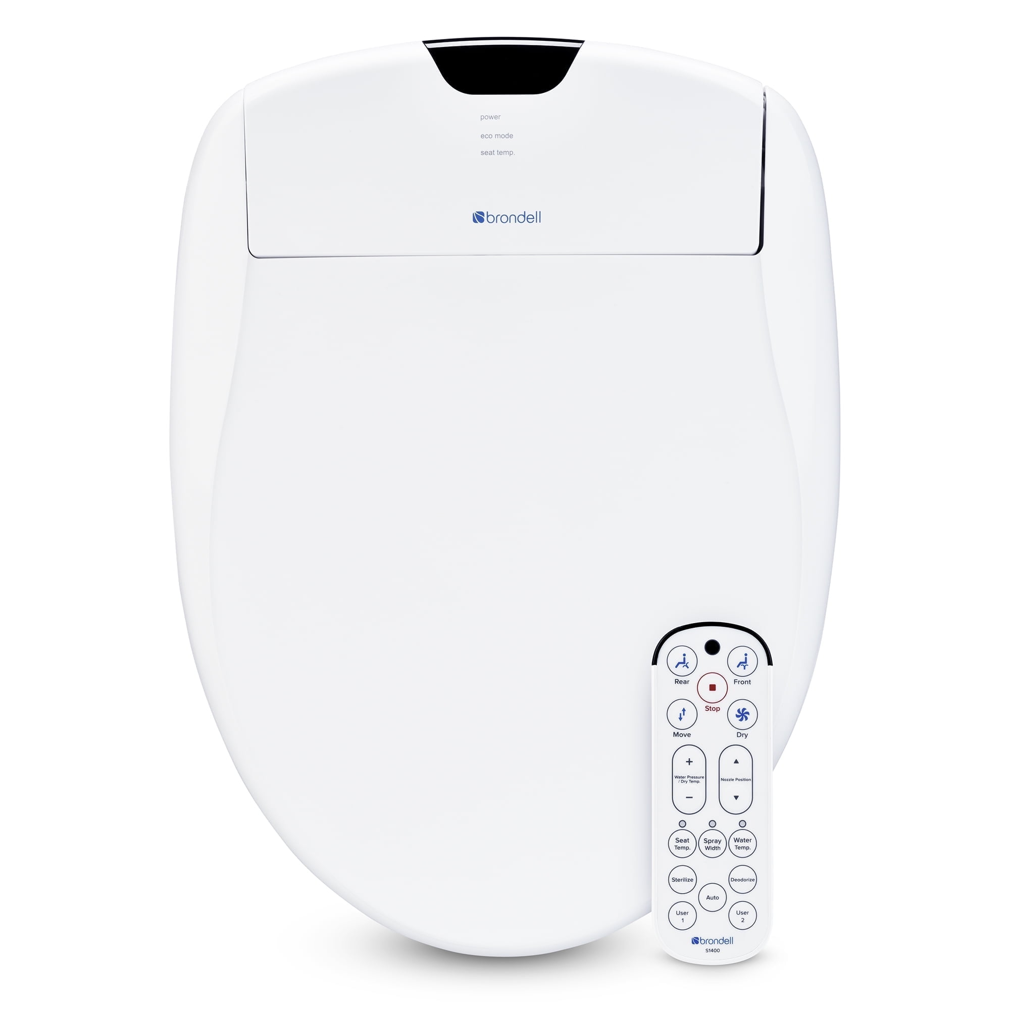 Brondell S1400 Swash Elongated Bidet Toilet Seat with Dual Stainless ...