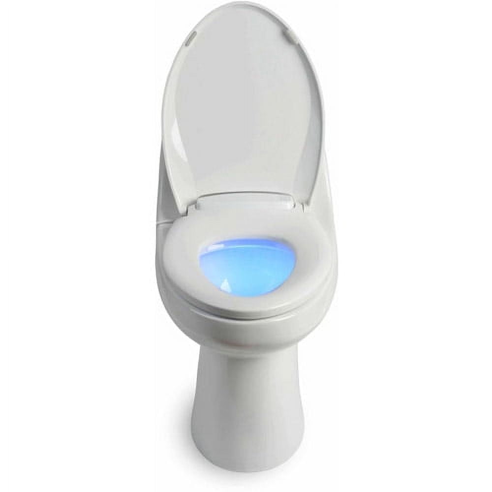 Brondell LumaWarm Heated Blue LED Nightlight Round Bathroom Toilet Seat ...