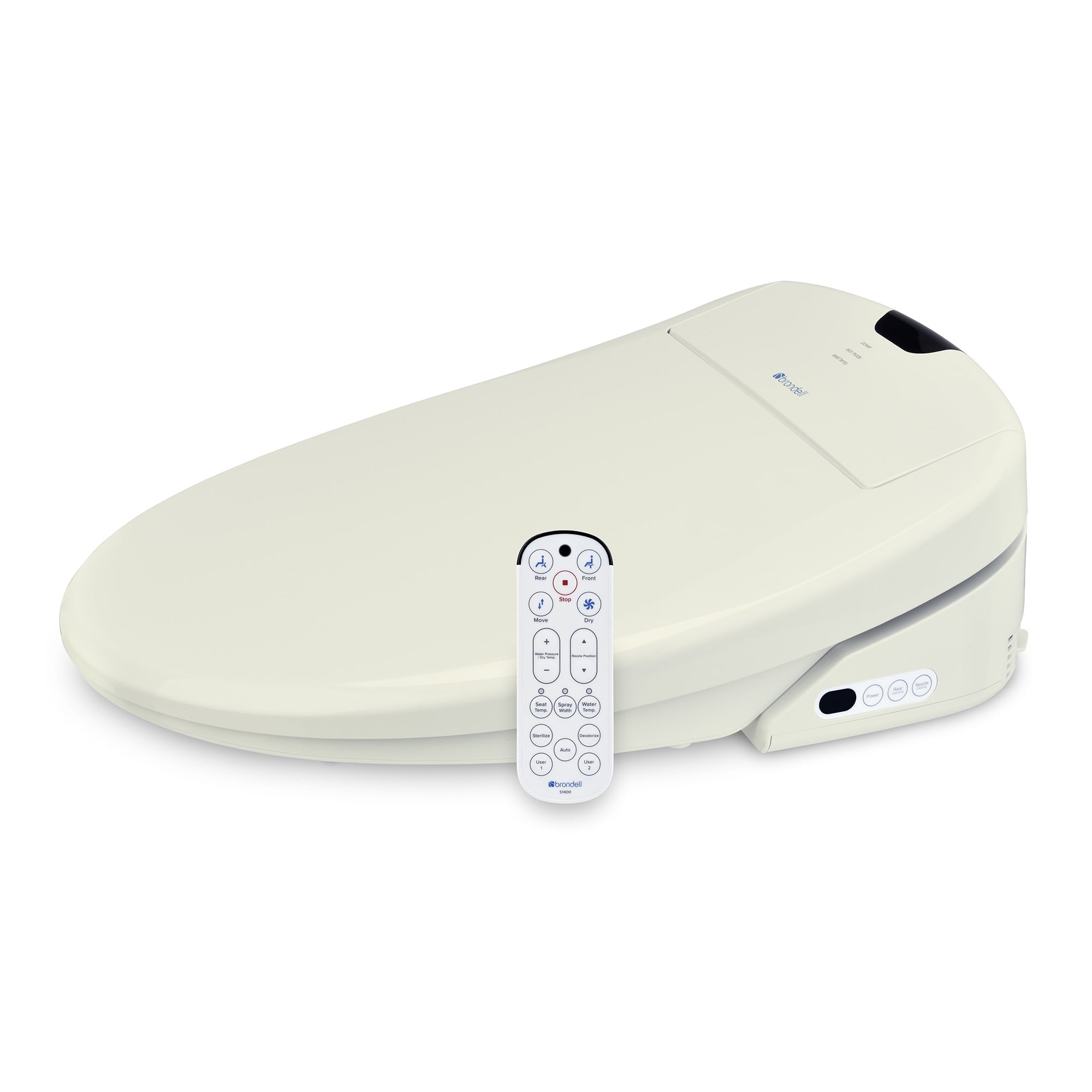 Brondell Swash 1400 Luxury Bidet Toilet Seat-Round, Biscuit - Walmart.com