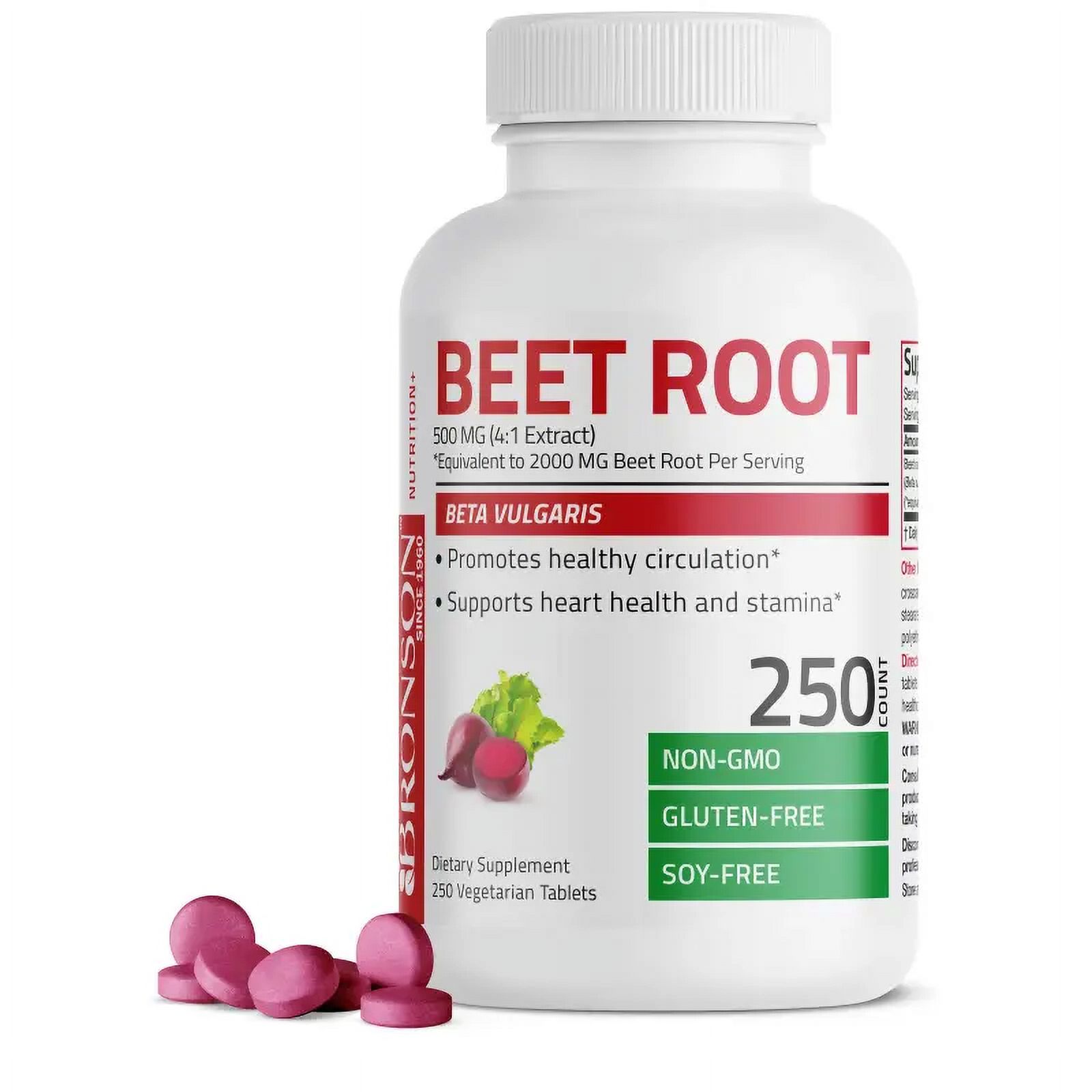 Bronson_Beet_Root_Extra_Strength_250_Tablets - Walmart.com
