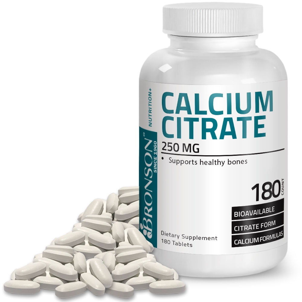 Bronson Calcium Citrate 250 mg., 180 Tablets - Walmart.com
