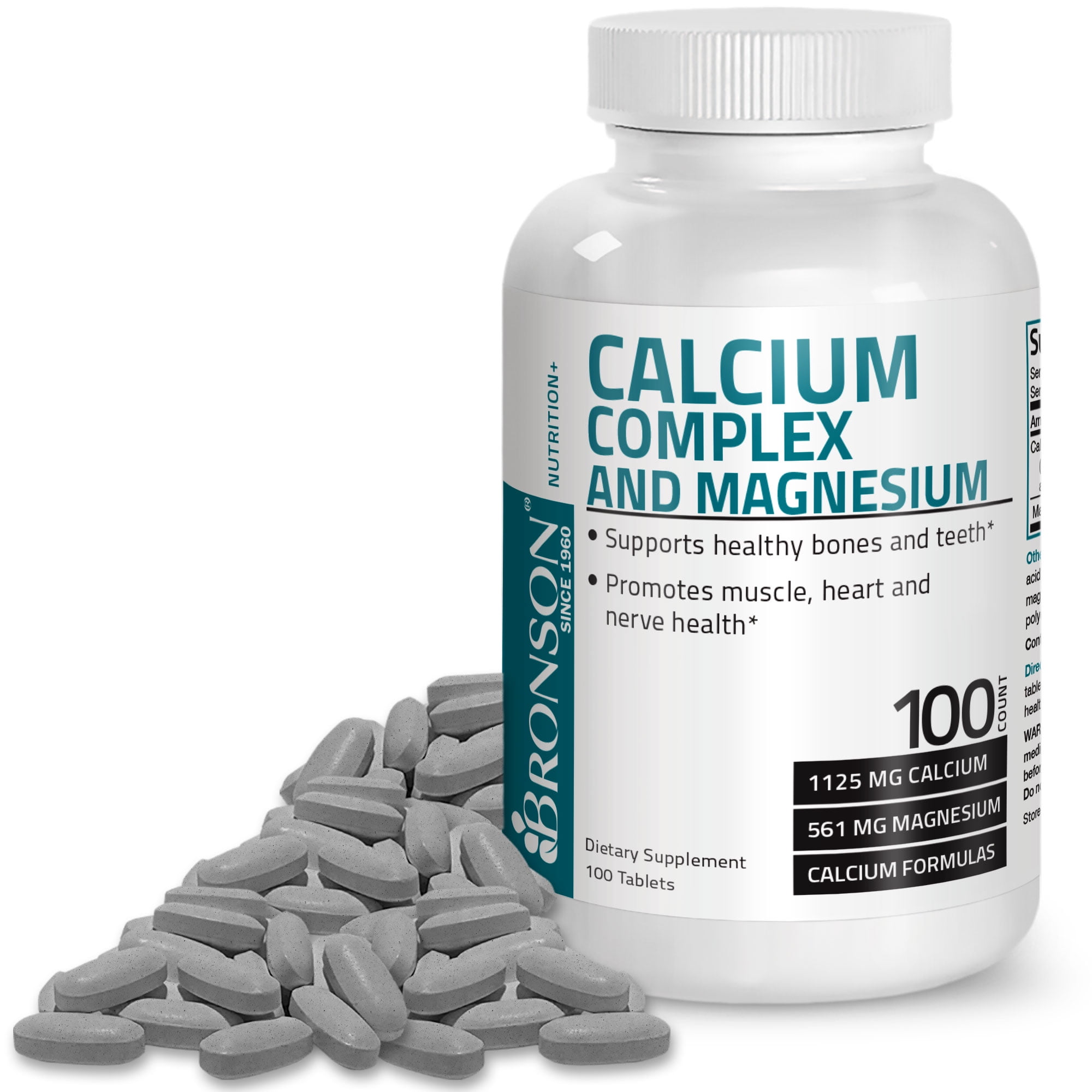 Bronson Calcium Complex and Magnesium, 100 Tablets - Walmart.com
