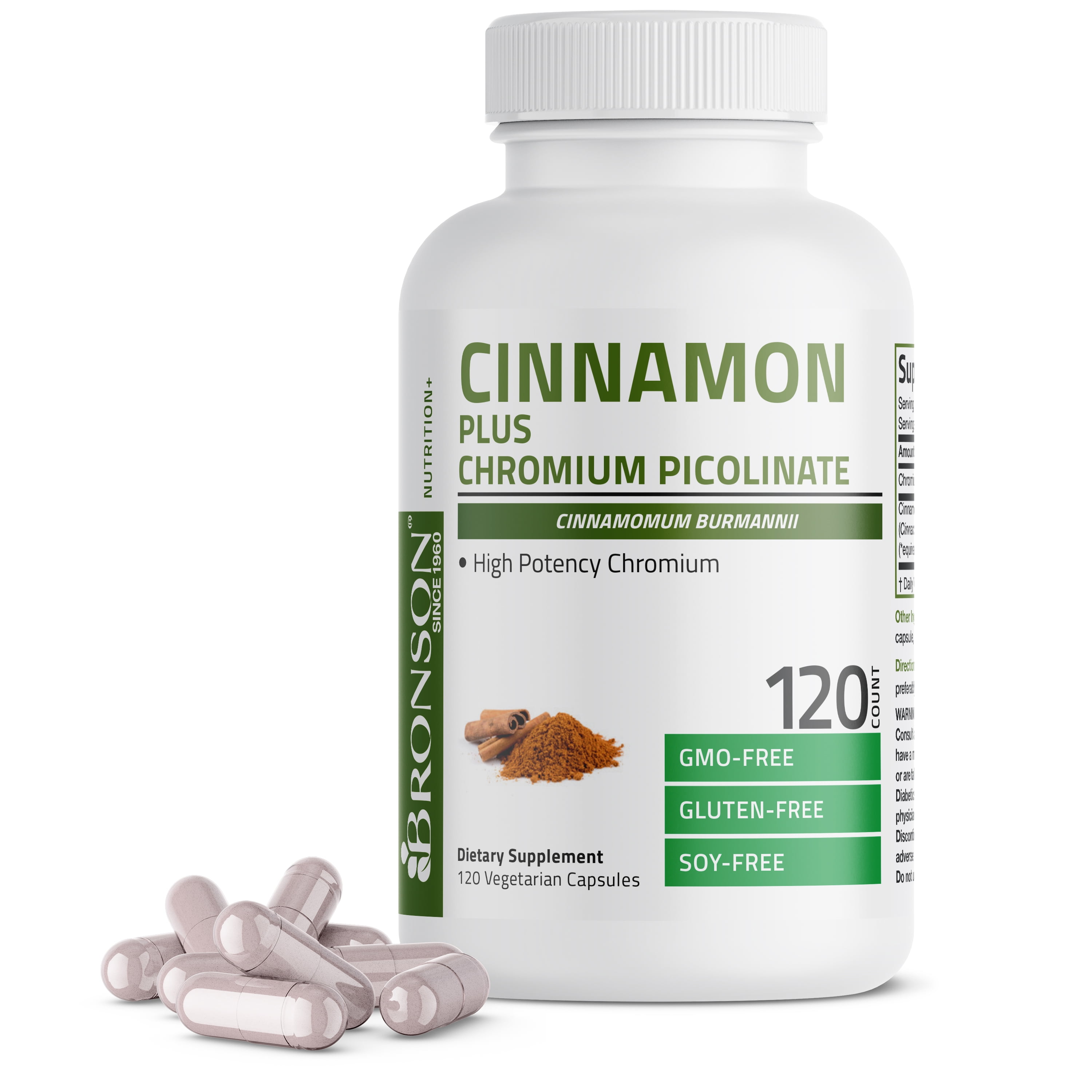 Bronson Cinnamon Supplement, 2000 MG Per Serving Plus Chromium ...