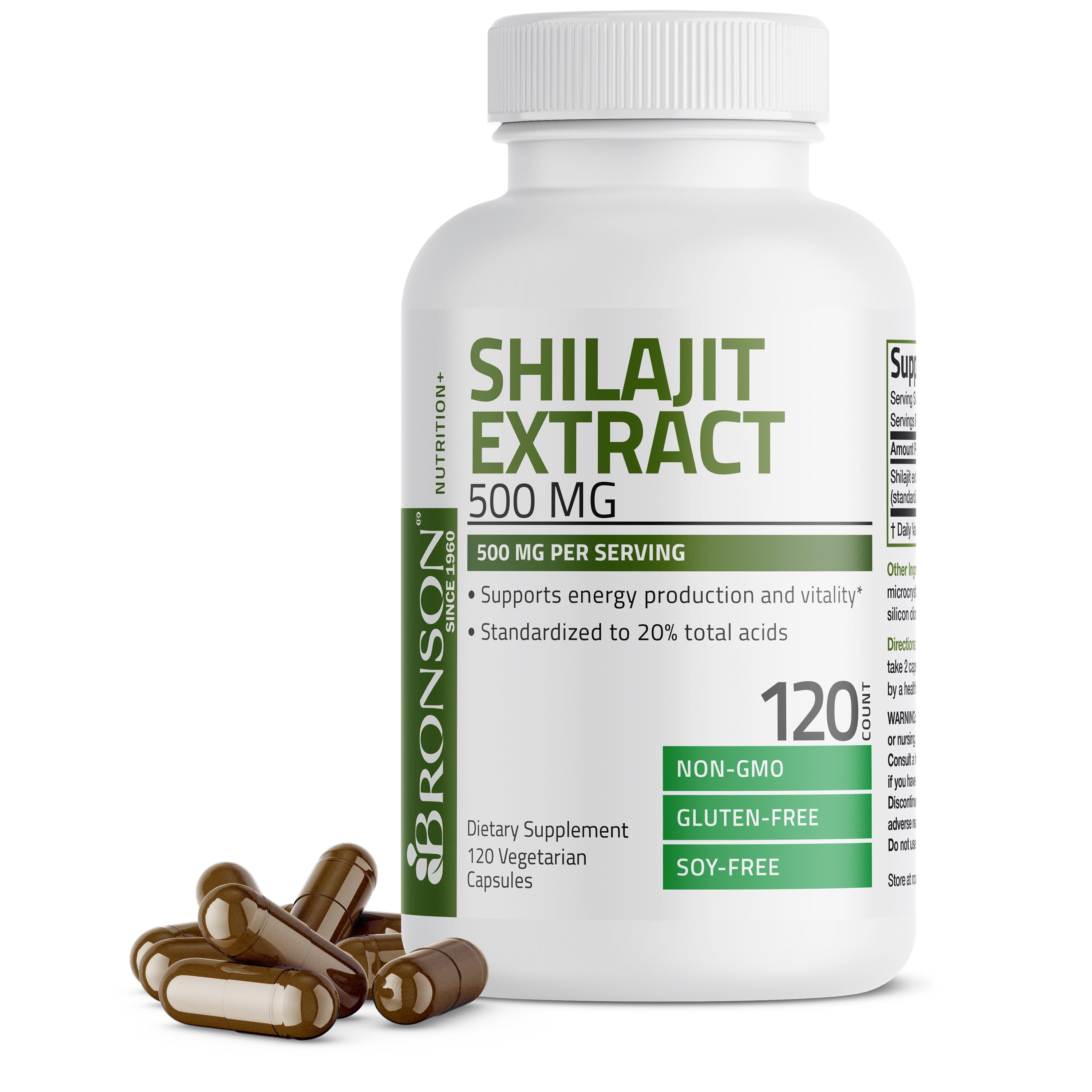 Bronson Shilajit Extract 500 MG Per Serving, Supports Energy Production ...
