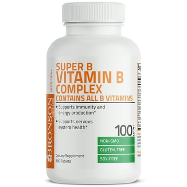 Bronson High Potency B Complex Vitamins (B1, B2, B3, B6, B9, B12 ...