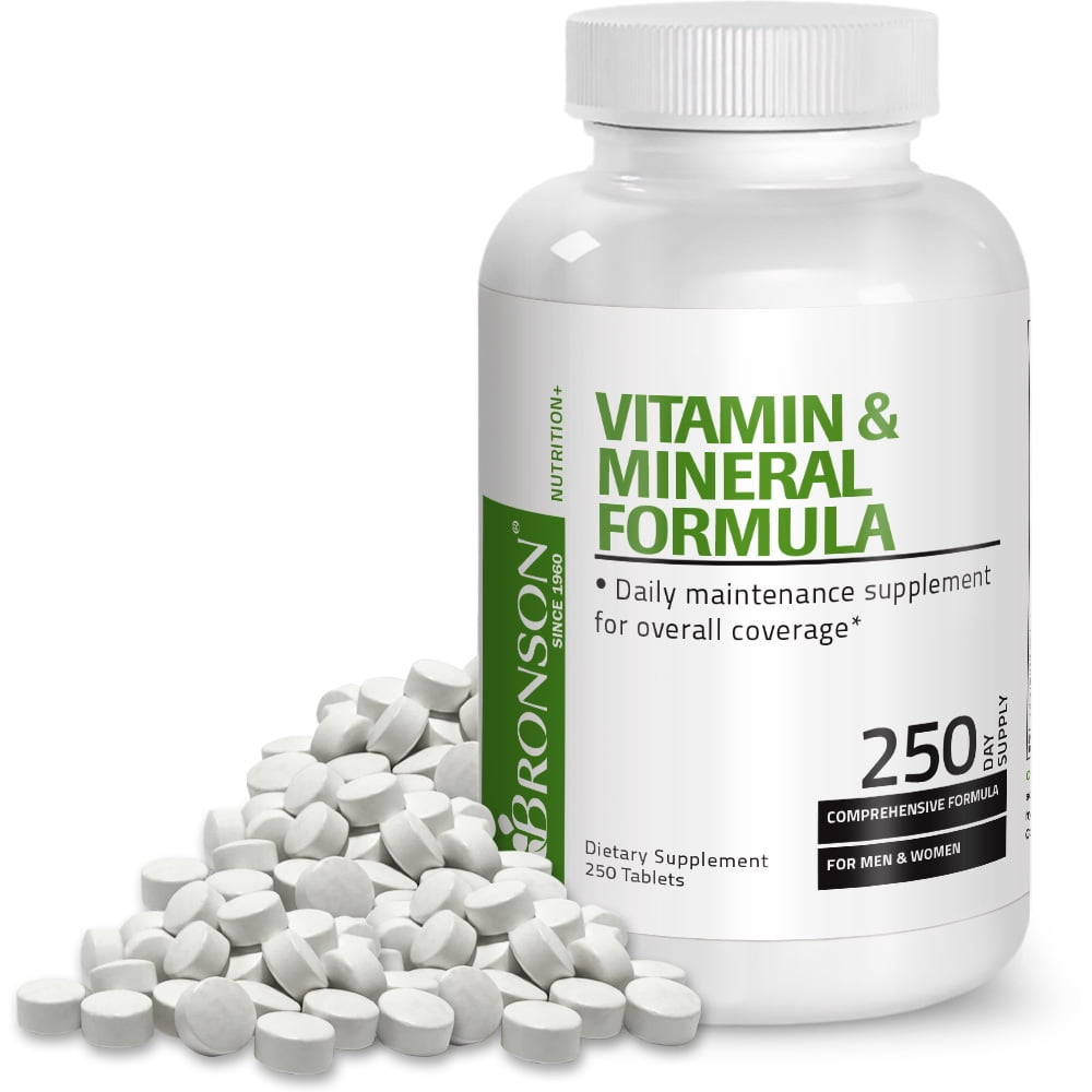 Bronson Vitamin and Mineral Formula, 250 Tablets - Walmart.com