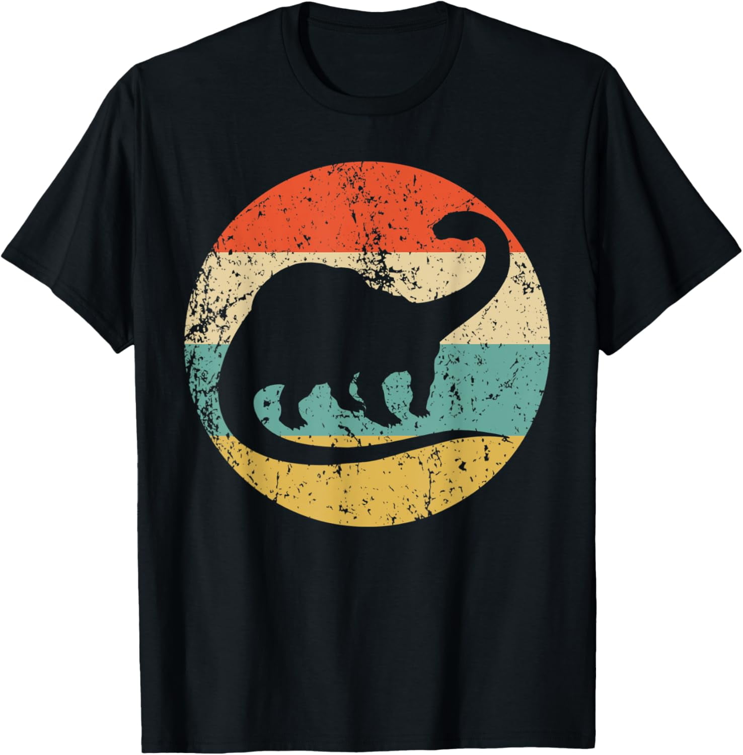 Brontosaurus Apatosaurus Silhouette Retro Dinosaur T-Shirt men and ...