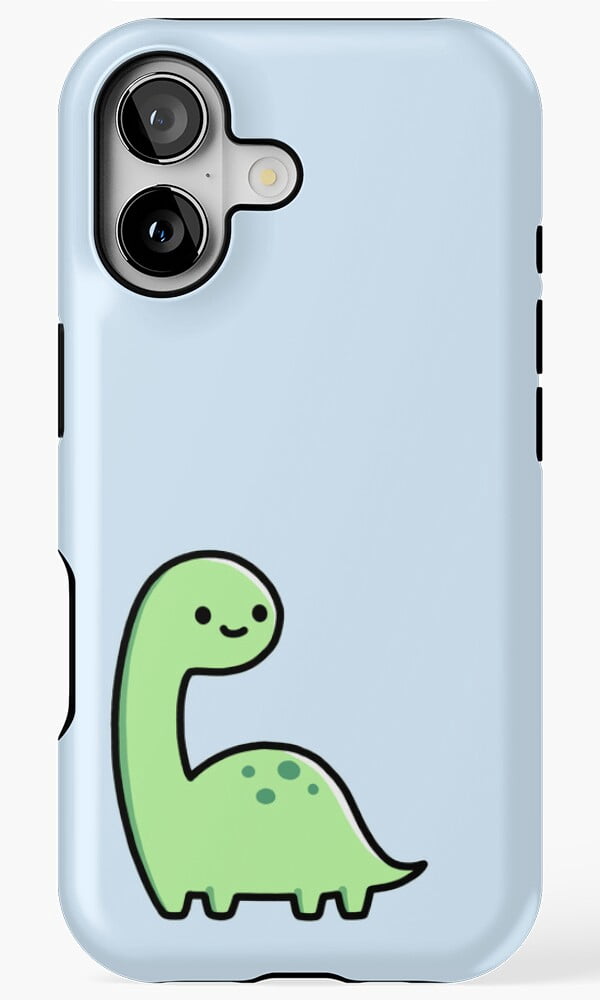 Brontosaurus Art Dinosaur Cartoon Phone Case for iPhone 17 16 15 14 13 ...