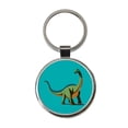 Brontosaurus Dinosaur Metal Round Keychain - Walmart.com