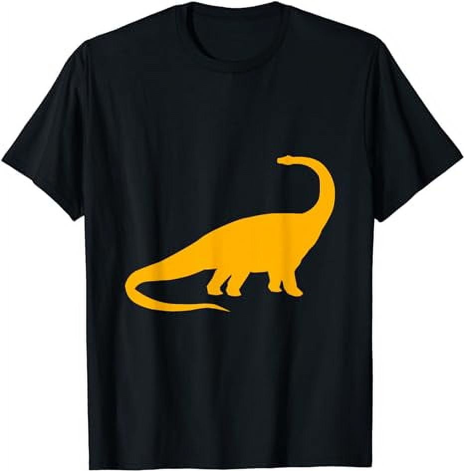Brontosaurus Silhouette Gold Design T-Shirt - Walmart.com