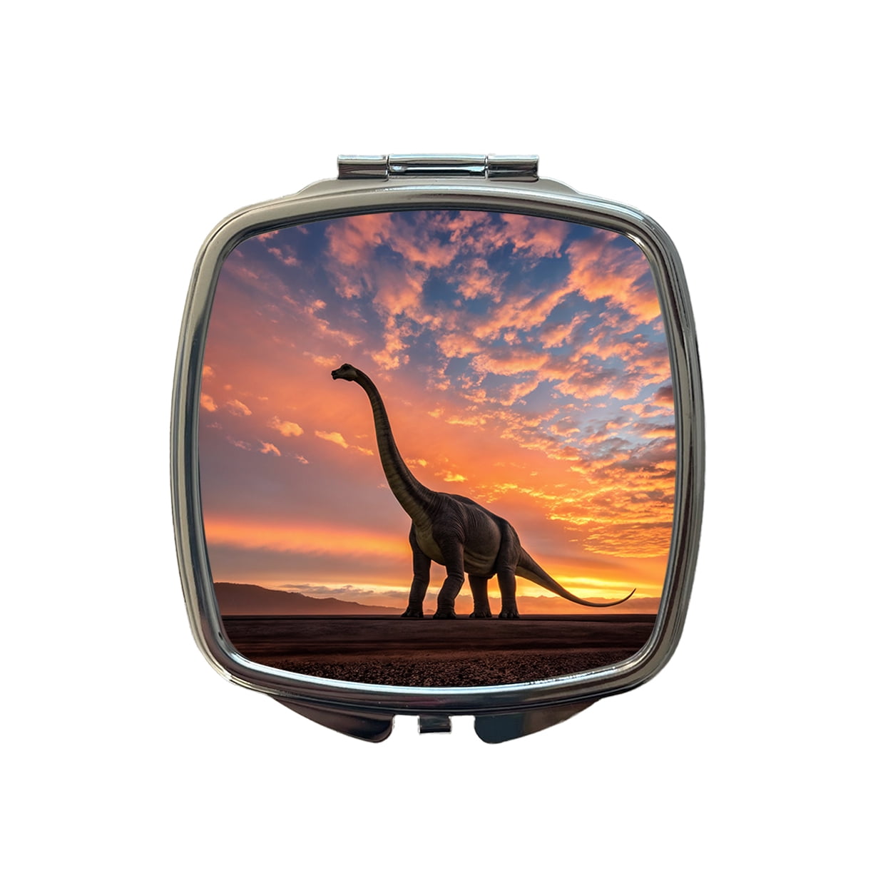 Brontosaurus Sunset Dinosaur Travel Makeup Handbag Purse Small Pocket ...