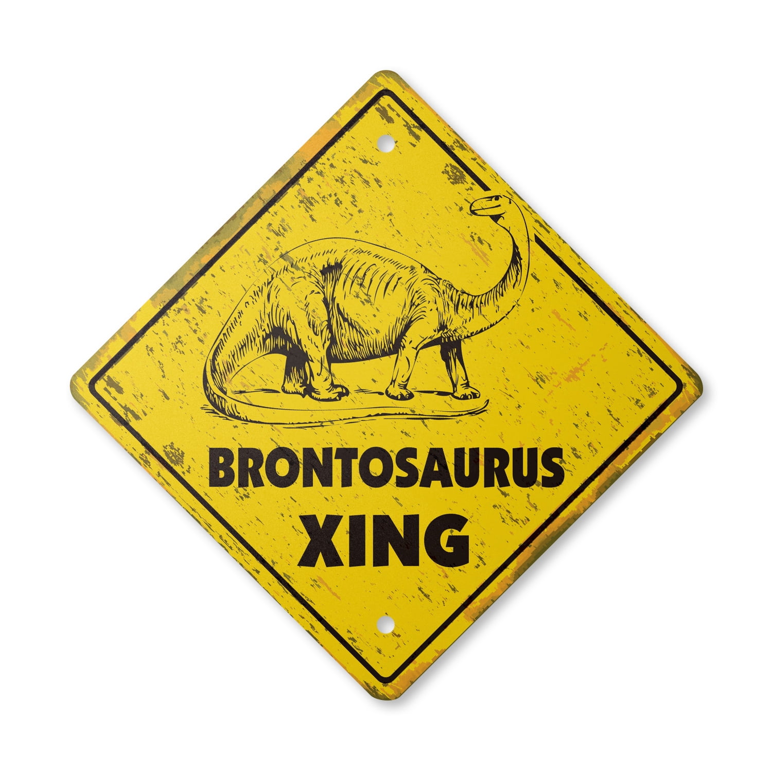 Brontosaurus Vintage Crossing Sign Zone Xing | Indoor/Outdoor Plastic ...