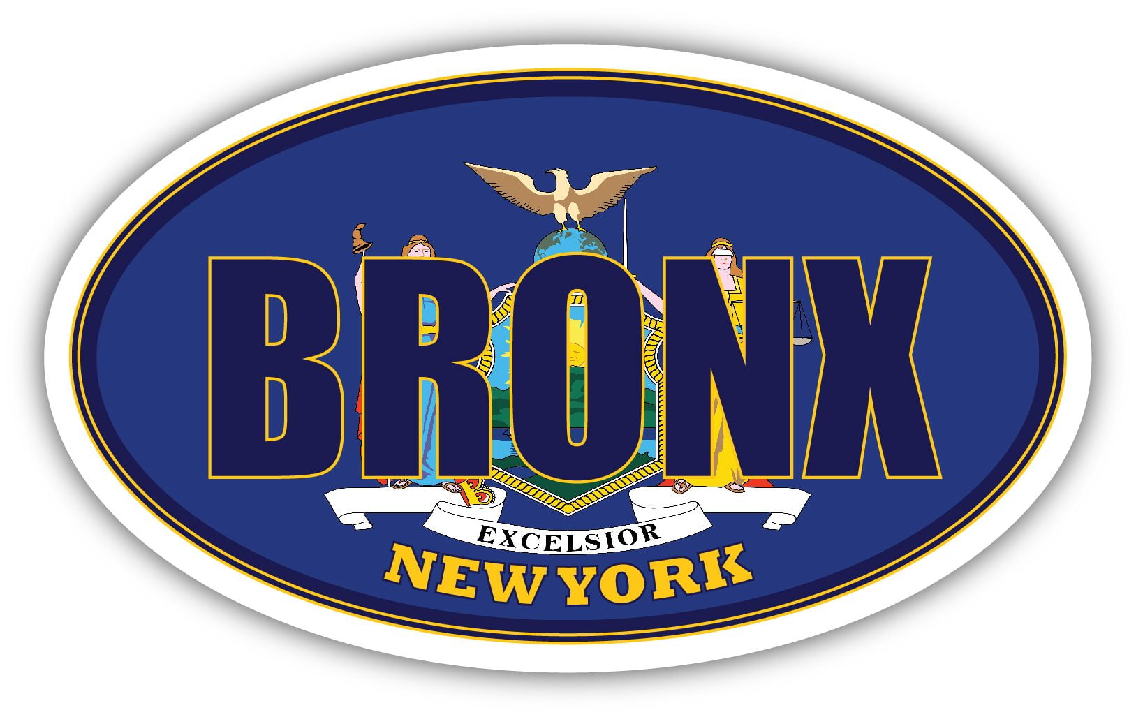 Bronx City New York State Flag | NY Flag Bronx County Oval State Colors ...