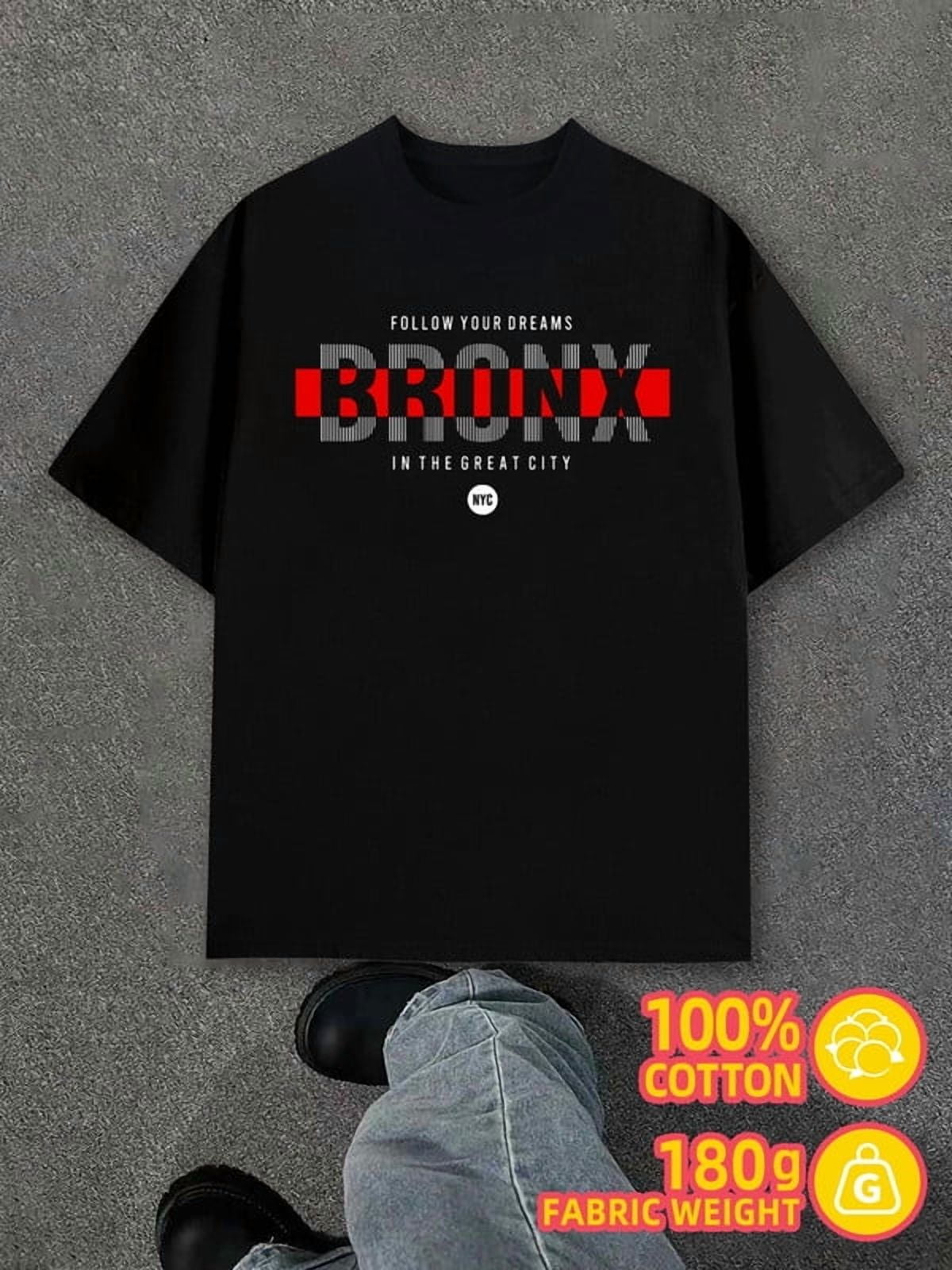 Bronx Dreams Tee mens black 180G 100% Cotton Cool shirts,Funny shirts,t ...