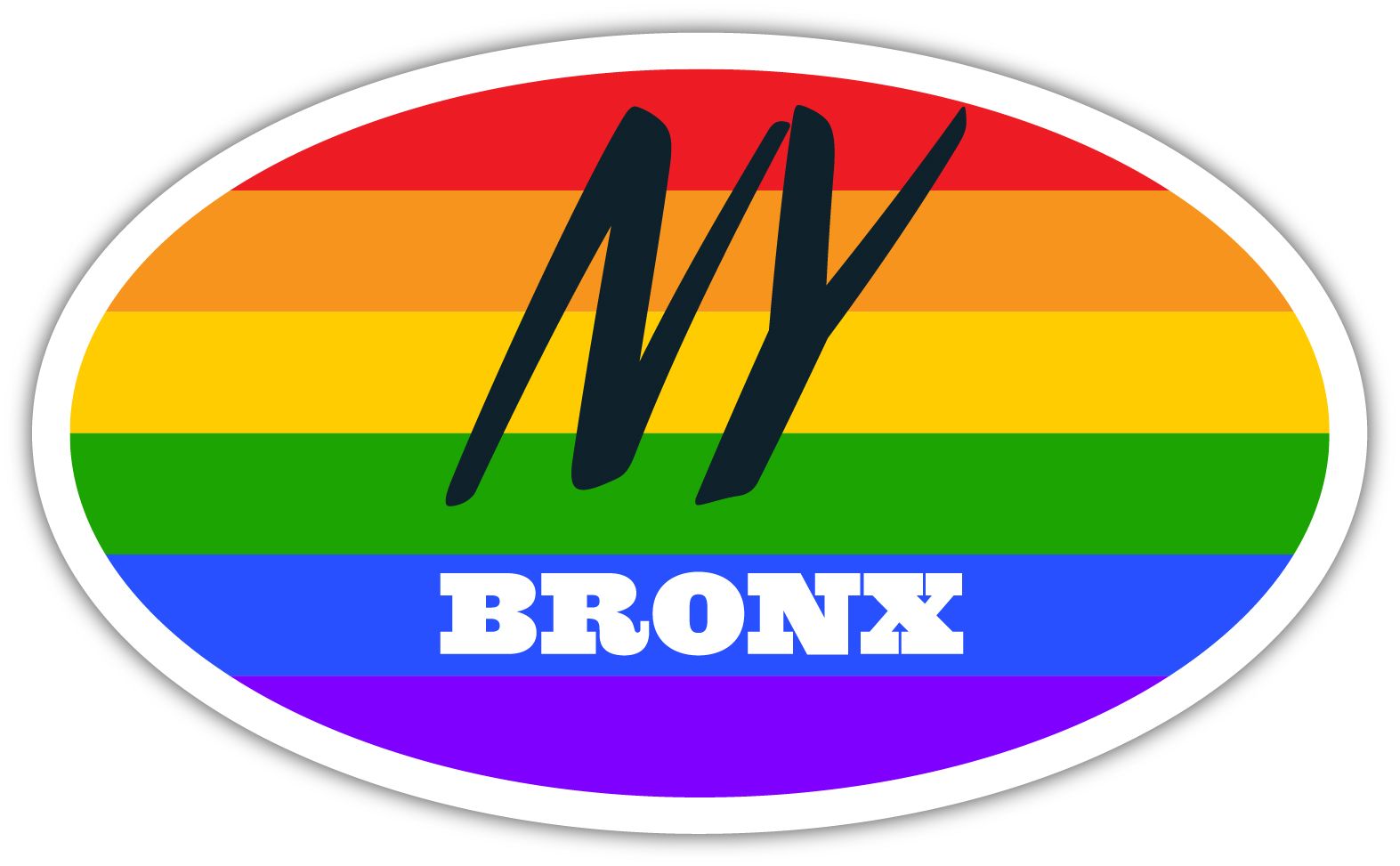 Bronx NY New York Bronx County Rainbow Pride Flag 6 Stripes Pride Flag ...