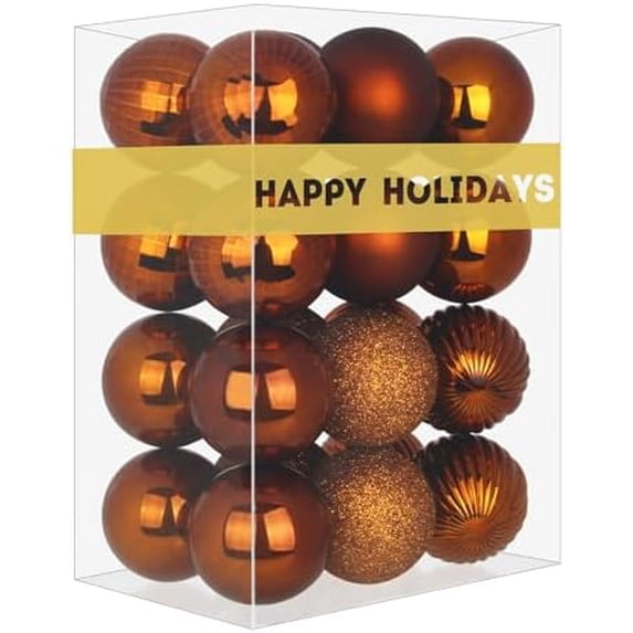 Bronze 3.2" Large Christmas Balls - Christmas Tree Decoration Ornaments ...