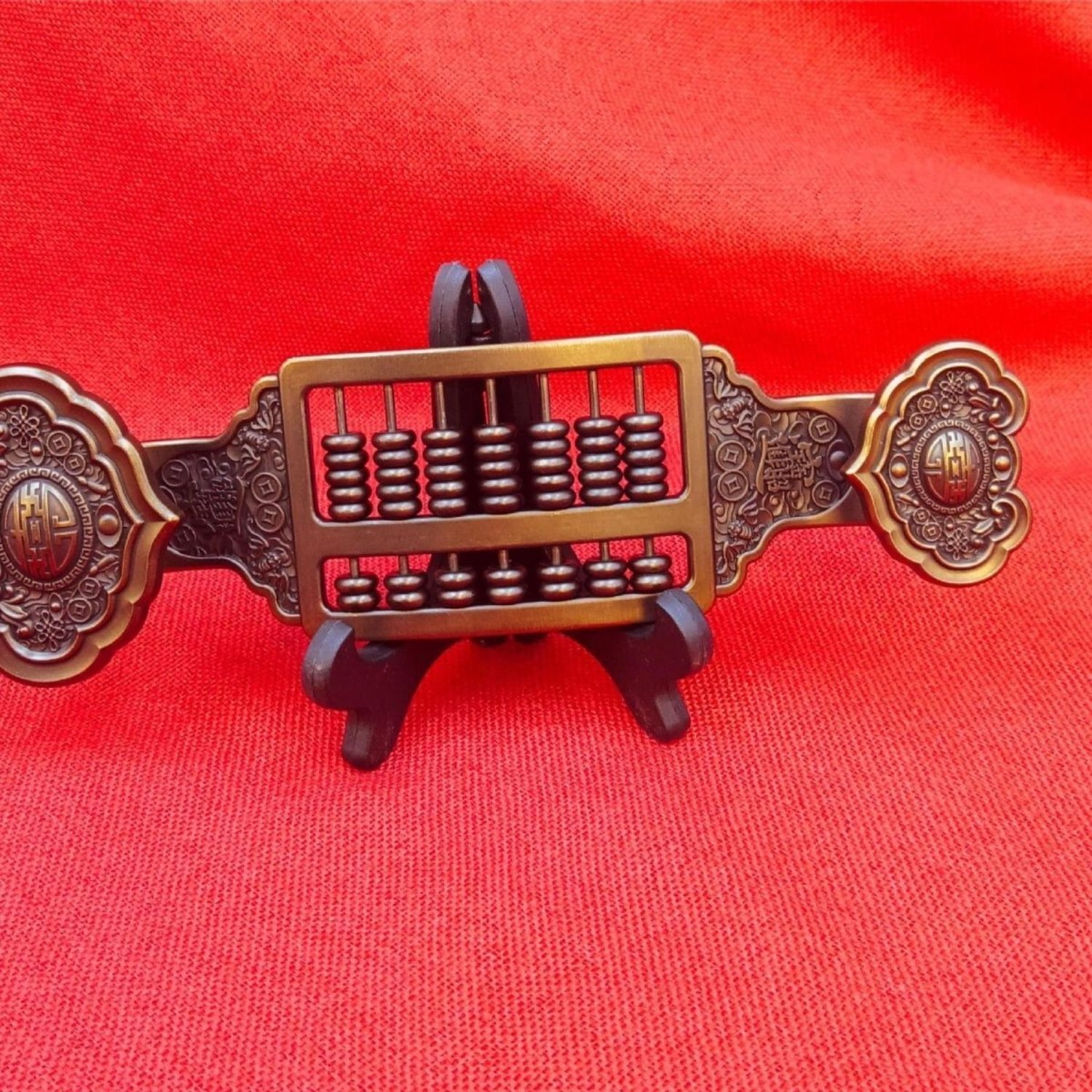Bronze Abacus Chinese Lucky Symbols Feng Shui Home Office Decor ...