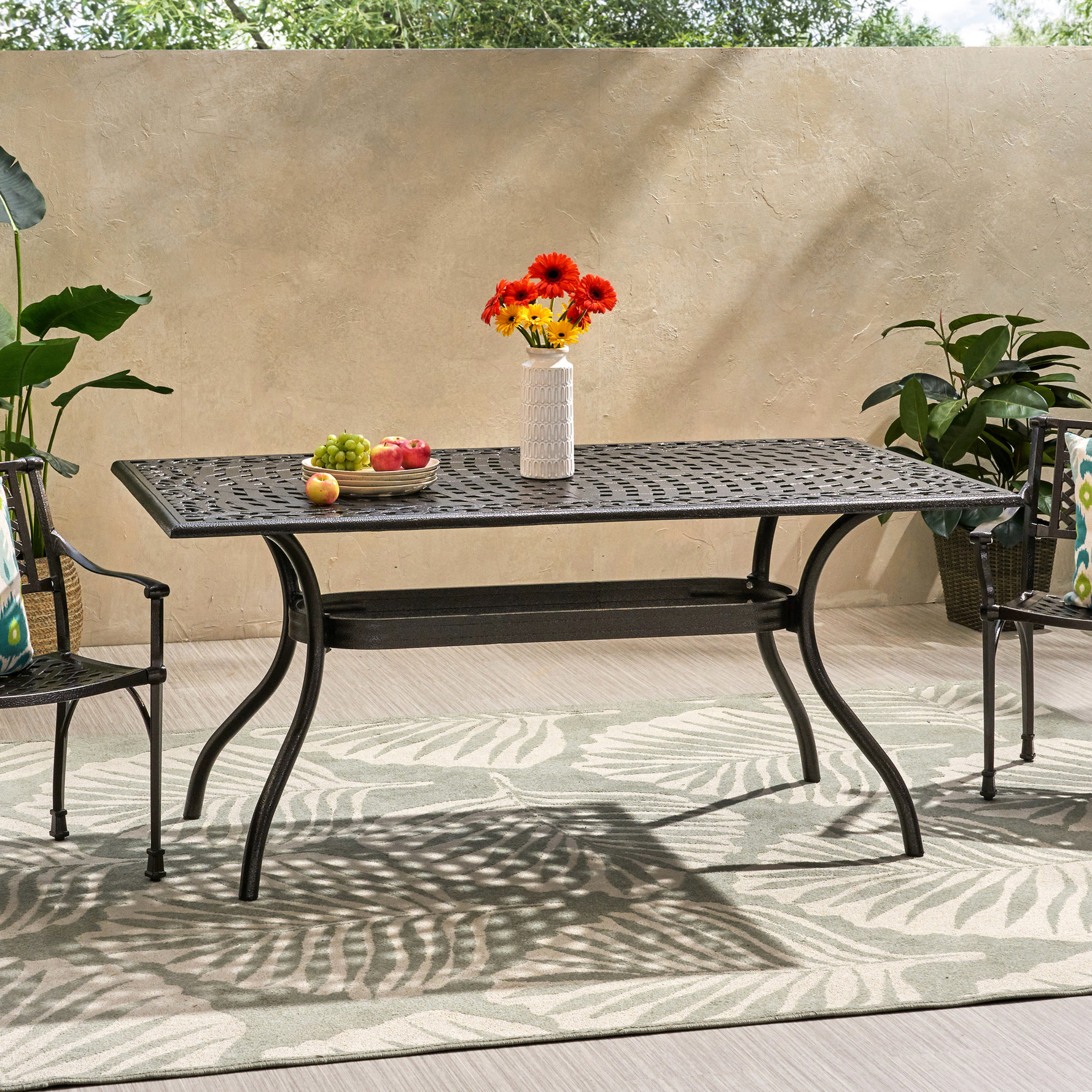 Bronze Aluminum - Rust-Resistant & Lattice Designed - Outdoor Patio ...