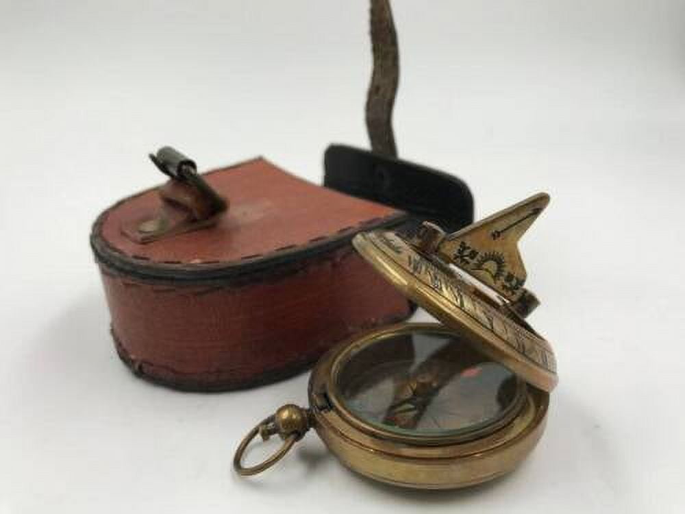 Bronze Antique Maritime Compasses Sundial Brass Vintage Navigational ...