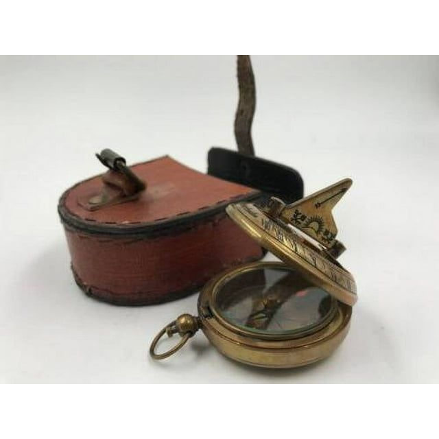 Bronze Antique Maritime Compasses Sundial Brass Vintage Navigational ...