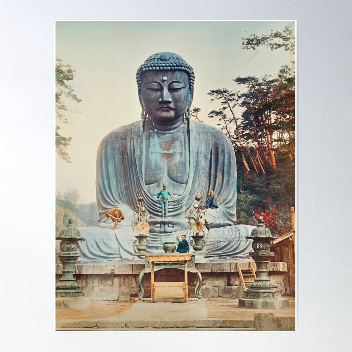 Bronze Buddha Poster Wall Art, Modern Wall Decor For Living Room ...