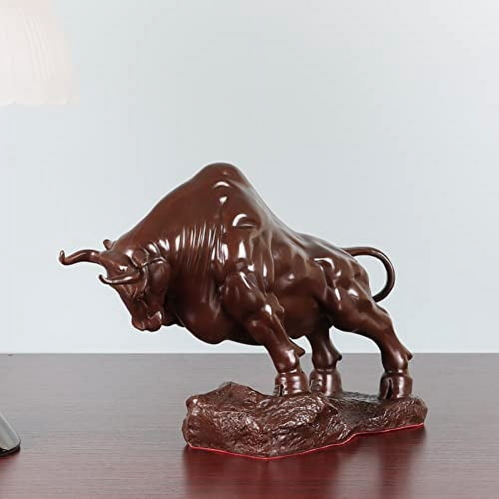Bronze Bull Statue Animal Sculpture Figurine Art Home Office Table ...