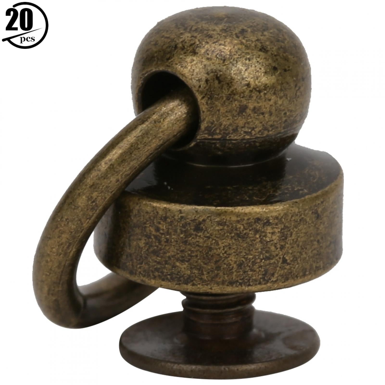 Bronze Button Rivets for Leather Crafting 9mm Brass O-Ring Stud Rivets ...