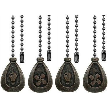 Vintage 2PCS Red Ceiling Fan Pull Chain Pull Chain Light Fixture ...