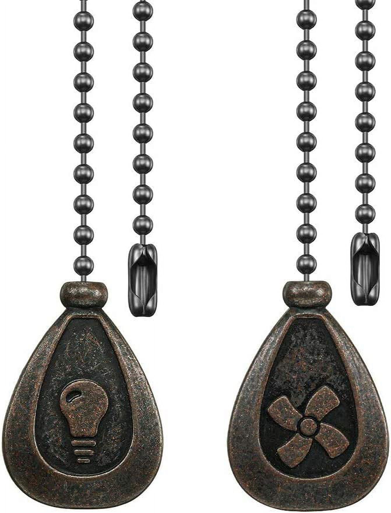 Bronze Ceiling Fan Pull Chain Set, Decorative Pull Chain Pendant ...