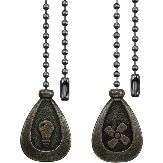 Bronze Ceiling Fan Pull Chain Set, Decorative Pull Chain Pendant ...