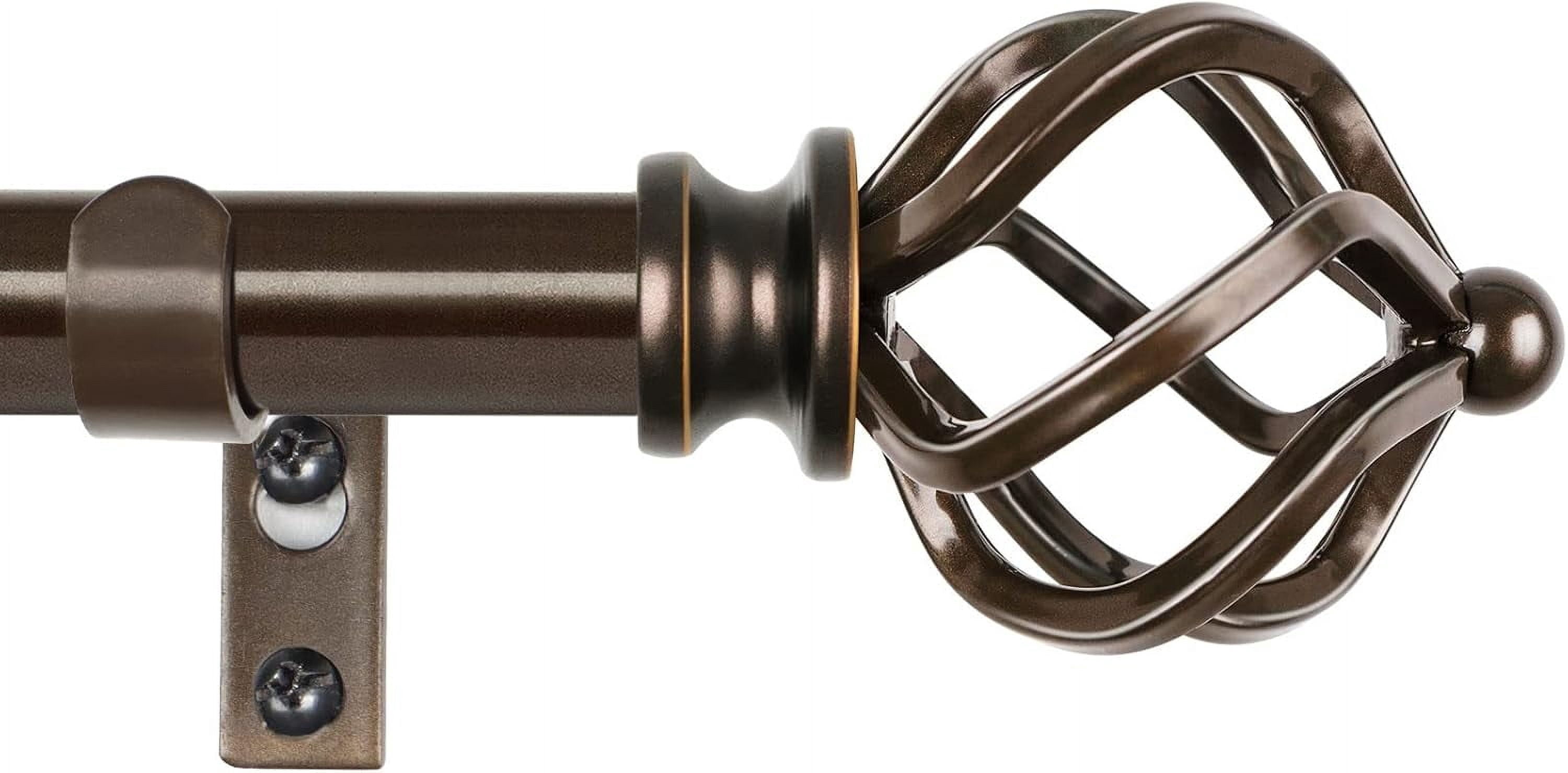 Bronze Curtain Rod 32 to 58 Inch(2.6-4.8ft), Adjustable Curtain Rods ...
